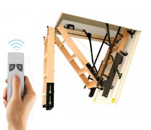 Fully Electric Attic Stairs | Effortless Operation with Remote Control